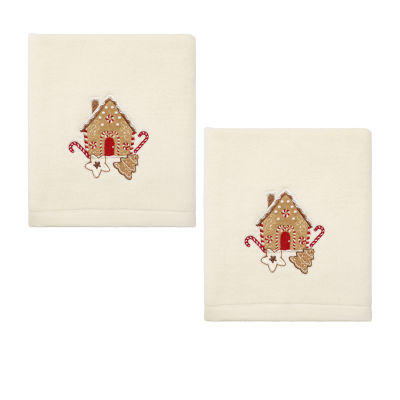 Avanti Gingerbread House 2-pc. Hand Towel, Color: Ivory - JCPenney