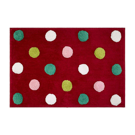 Nicole Miller Merry Dot Rug  20 x 30 - Red