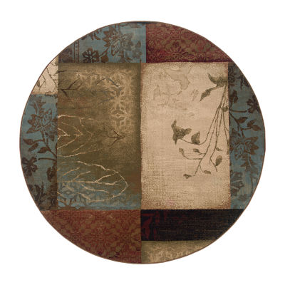 Covington Home Harlow Color Block Impressions 8'X8' Indoor Round Area ...