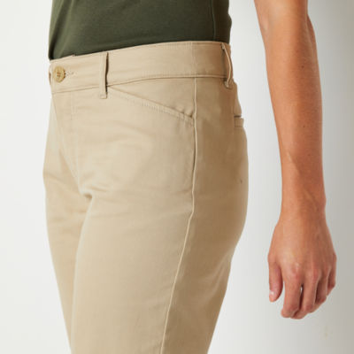 St. John's Bay Secretly Slender Womens Mid Rise Capri Pants - JCPenney