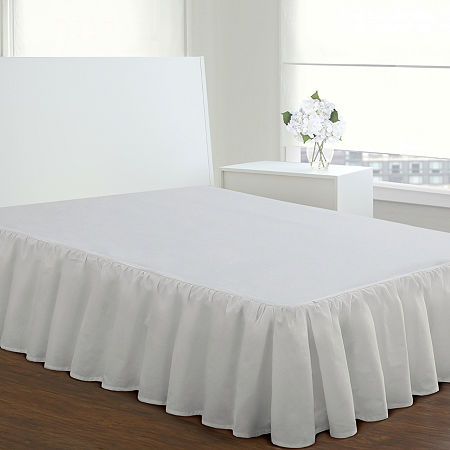 Click here for Fresh Ideas Ruffled Poplin Bedskirt  King - White prices