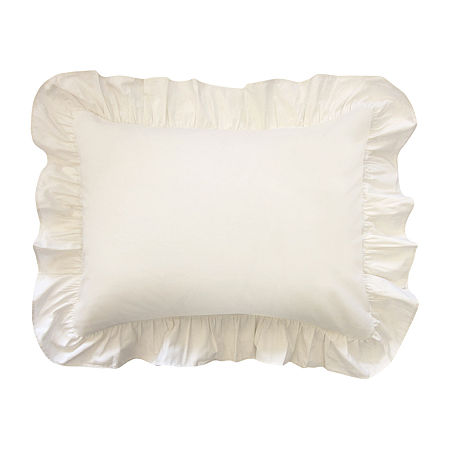 Click here for Levinsohn Textile Ruffled Pillow Sham  One Size  W... prices