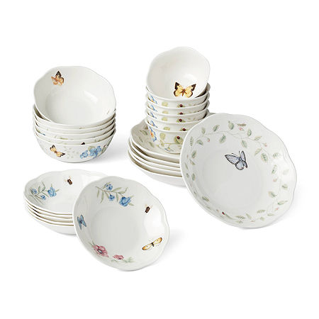 Click here for Lenox Butterfly Meadow 24 Pc. Porcelain Bowl Set... prices