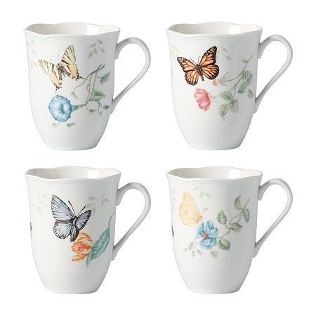 Click here for Lenox Butterfly Meadow Mugs  Set of 4 - Multi And... prices