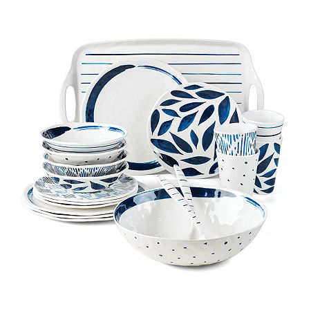 Lenox Blue Bay 20-pc. Melamine Dinnerware Set  One Size  White