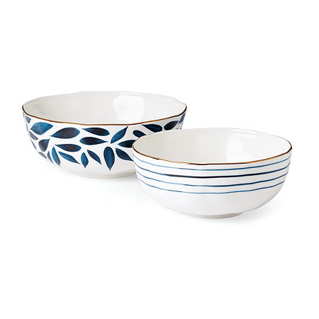 Click here for Blue Bay 2-Piece Nesting Bowl Set - Blue and White prices