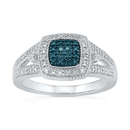 Click here for Womens Diamond Accent Natural Blue Diamond Sterlin... prices