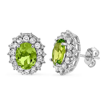Click here for Genuine Green Peridot Sterling Silver 12.7mm Oval... prices