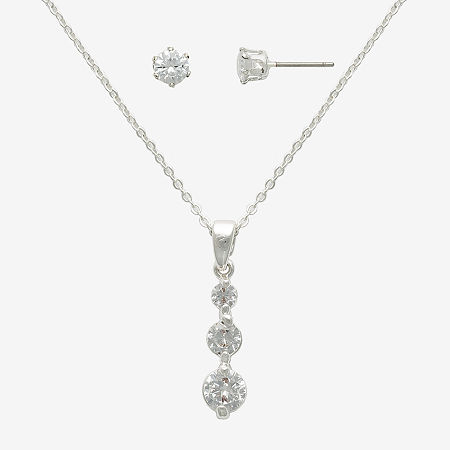 Click here for Mixit Womens Cubic Zirconia Hypoallergenic 2-pc. J... prices