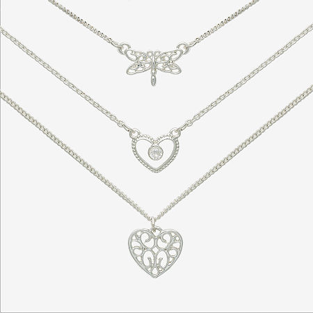 Click here for Mixit Womens Cubic Zirconia Heart Hypoallergenic 3... prices