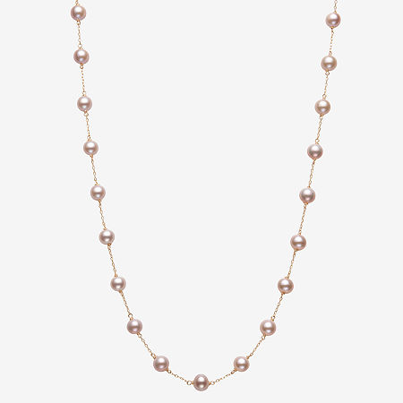Click here for Womens Pink 10K Gold 18 Inch Strand Necklace  One... prices
