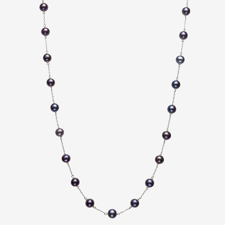 Click here for Womens Black 10K Gold 10K White Gold 18 Inch Stran... prices
