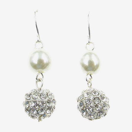 Click here for Vieste Rosa Womens Simulated Pearl Round Drop Earr... prices