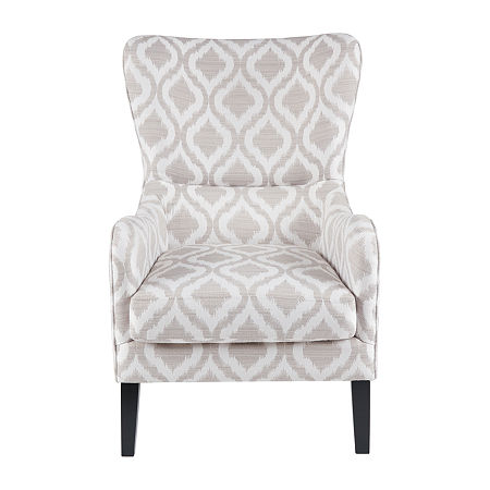 Click here for Madison Park Arianna Fabric Swoop Wing Chair - Gre... prices