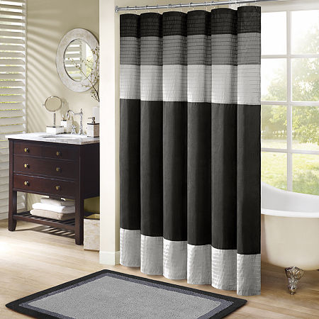 Click here for Madison Park Amherst Shower Curtain  72 x 72 - Bla... prices