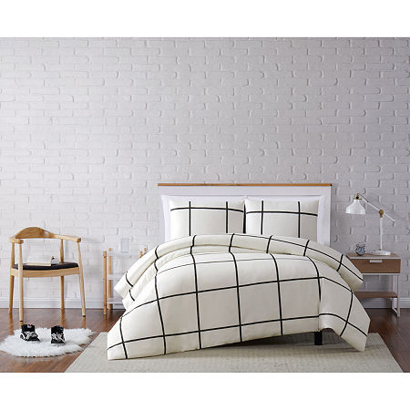 Click here for Truly Soft Kurt Windowpane Duvet Cover Set  One Si... prices