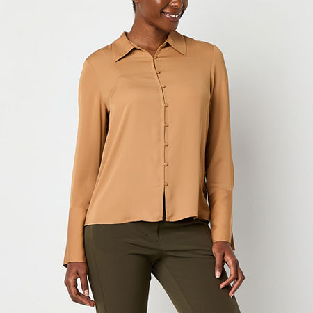 Click here for Worthington Womens Long Sleeve Satin Blouse  Xx-la... prices