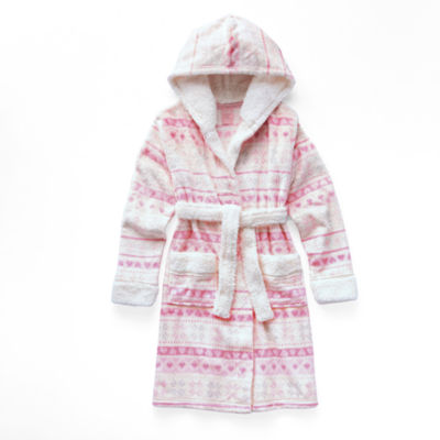 Little & Big Girls Knee Length Long Sleeve Robe, Color: Lt Pink - JCPenney