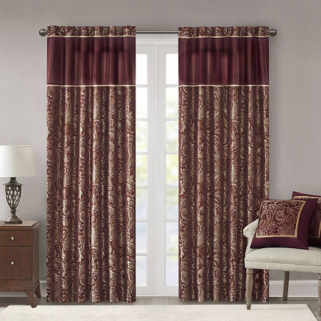 Click here for Madison Park Aubrey Jacquard Room Darkening Curtai... prices