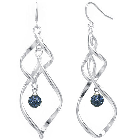 Click here for Sparkle Allure Womens Blue Crystal Pure Silver Ove... prices