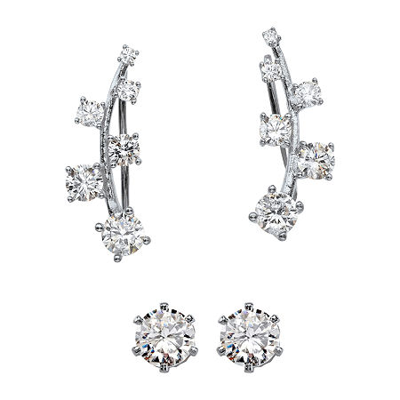 Click here for 2 Pair DiamonArt 1 3/4 CT. T.W. Cubic Zirconia Ear... prices