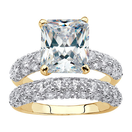 Click here for Womens Cubic Zirconia 14K Gold Over Brass Bridal S... prices