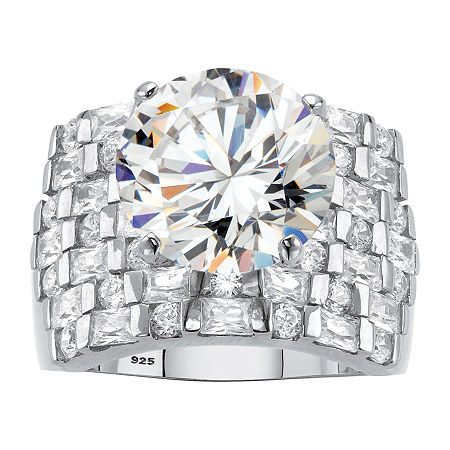 Click here for DiamonArt Womens White Cubic Zirconia Platinum Ove... prices