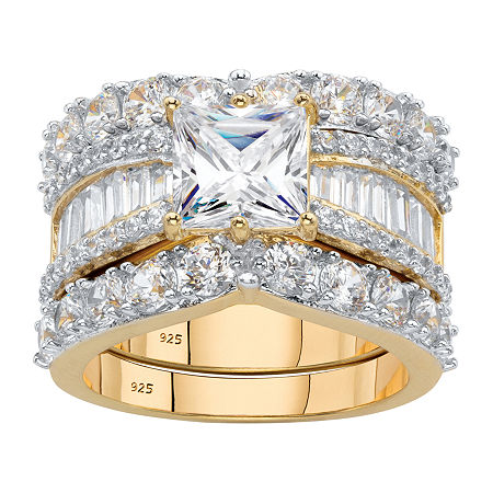 Click here for DiamonArt Womens White Cubic Zirconia 14K Gold Ove... prices