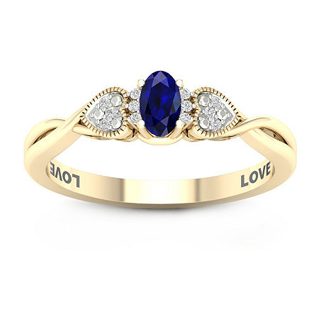 Click here for Womens Genuine Blue Sapphire 10K Gold Promise Ring... prices