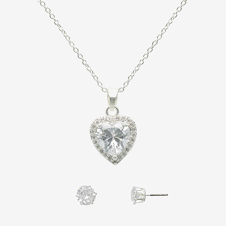 Click here for Mixit Womens Cubic Zirconia Heart Hypoallergenic 2... prices