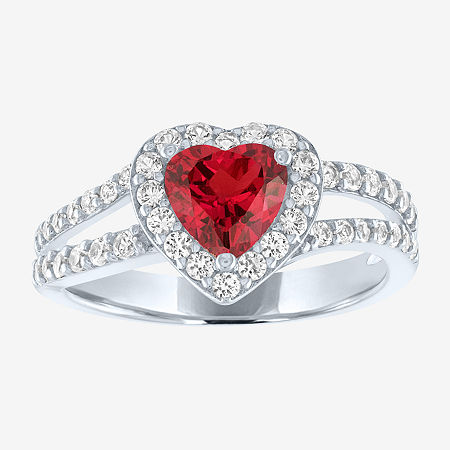 Click here for Womens Lab Created Gemstone Sterling Silver Heart... prices