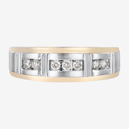 Click here for Mens 1/4 CT. T.W. Natural White Diamond 10K Gold W... prices