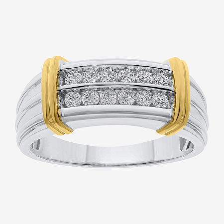 Click here for Mens 1/2 CT. T.W. Natural White Diamond 14K Gold O... prices