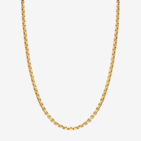 Click here for Womens 14K Gold 24 Inch Box Chain Necklace  One Si... prices