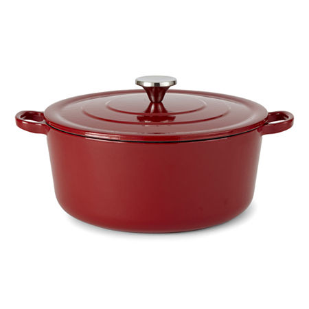Click here for Cooks Cast Iron Dutch Oven with Lid  One Size  Red prices