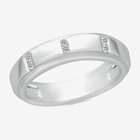 Click here for Mens 5MM 1/6 CT. T.W. Natural White Diamond 10K Wh... prices