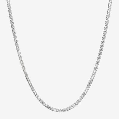 Made in Italy 14K White Gold 20 Inch Solid Curb Chain Necklace - JCPenney