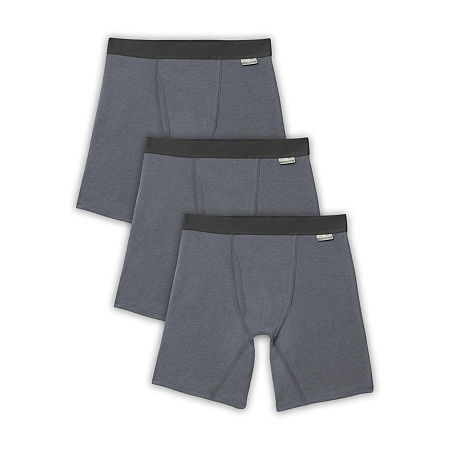 Fruit of the Loom Crafted Comfort Mens 3 Pack Boxer Briefs Ccp3ew1  Small  Black