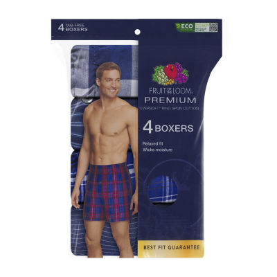 Fruit of the Loom Premium Cotton Mens 4 Pack Boxers Jc4p591 - JCPenney
