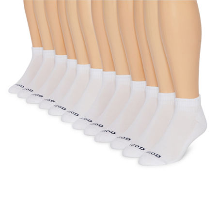 Click here for Mens IZOD(R) 12pk. Quarter Socks - Solid White prices