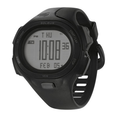 Soleus PR Mens Black Digital Running Watch , Color: Black - JCPenney