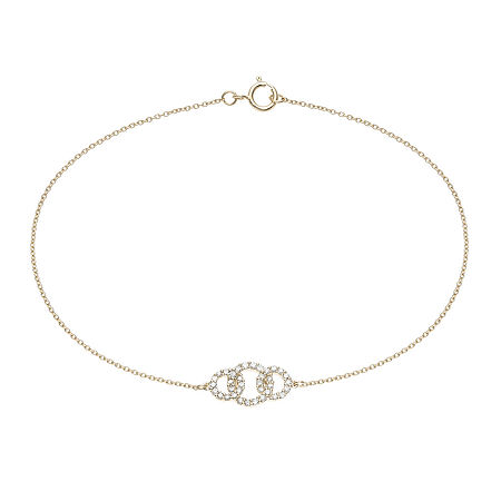 Click here for 1/5 CT.T.W. Natural Diamond 14K Yellow Gold Bracel... prices