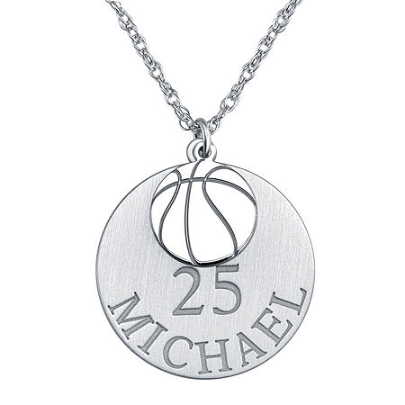 Click here for Personalized Basketball 20mm Pendant Necklace  One... prices