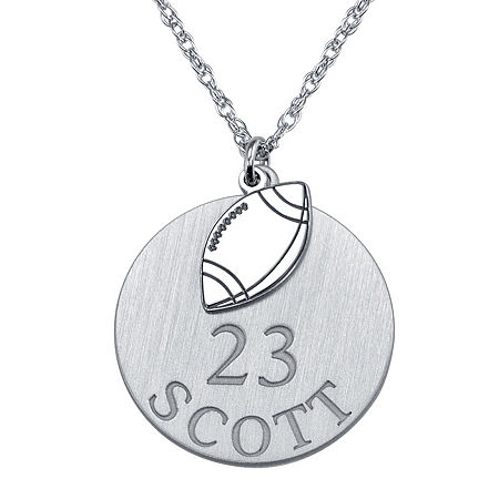 Click here for Personalized Football 20mm Pendant Necklace  One S... prices