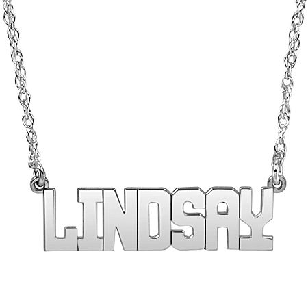 Click here for Personalized All Caps Name Necklace  One Size  Whi... prices
