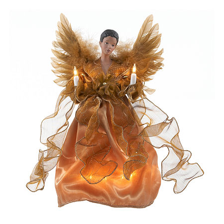 Click here for Kurt Adler 13 African American Gold Angel Lighted... prices