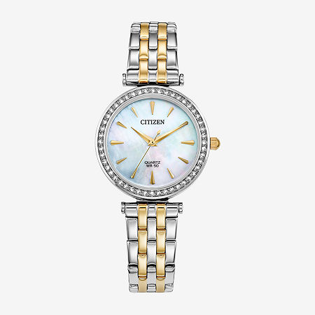 Click here for Citizen Quartz Womens Crystal Accent Two Tone Stai... prices