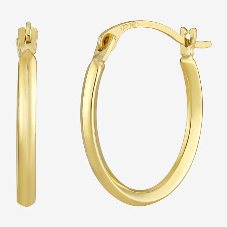 Click here for Womens 10K Gold 15mm Round Hoop Earrings  One Size prices
