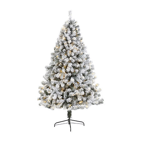 Click here for Nearly Natural 7 Foot West Virginia Flocked Fir Wi... prices
