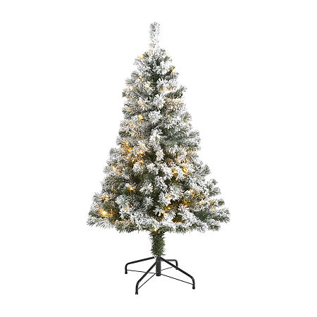 Click here for Nearly Natural 4 Foot Flocked Fir Christmas Tree... prices